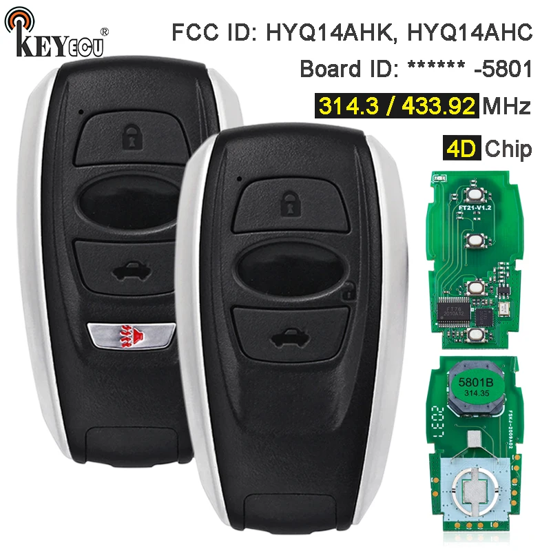 KEYECU-314-3MHz-434MHz-HYQ14AHK-HYQ14AHC-231451-5801-Smart-Remote-Key ...