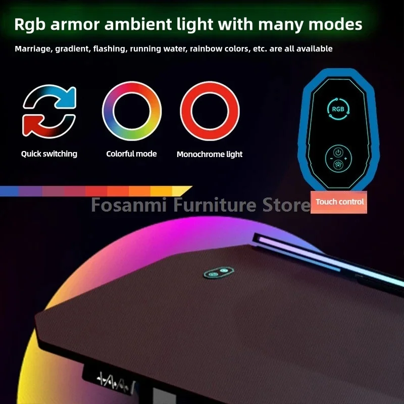 Большой игровой стол с электрической регулировкой высоты и светодиодной ...