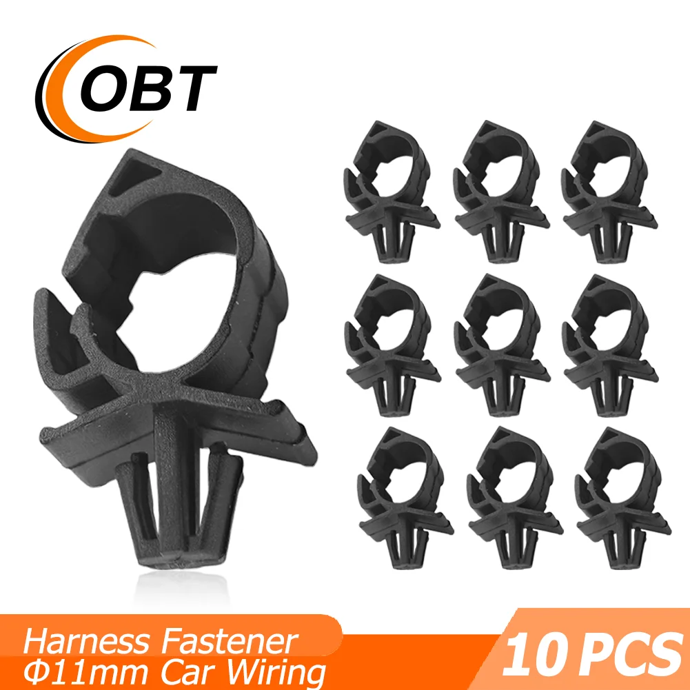 10PCS Car Wiring Harness Fastener Route Fixed Retainer Clip Corrugated ...