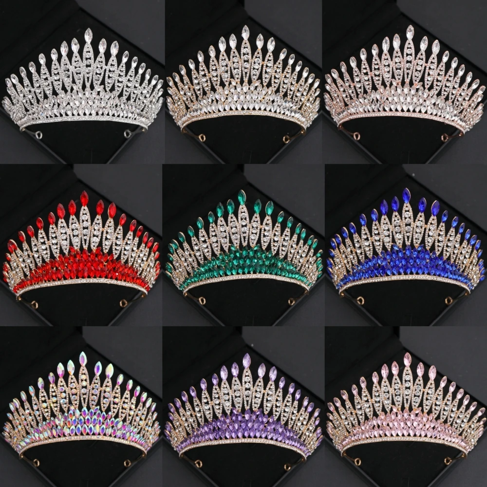 Baroque Crystal Tiaras And Crowns For Women Rhinestone Prom Diadem ...