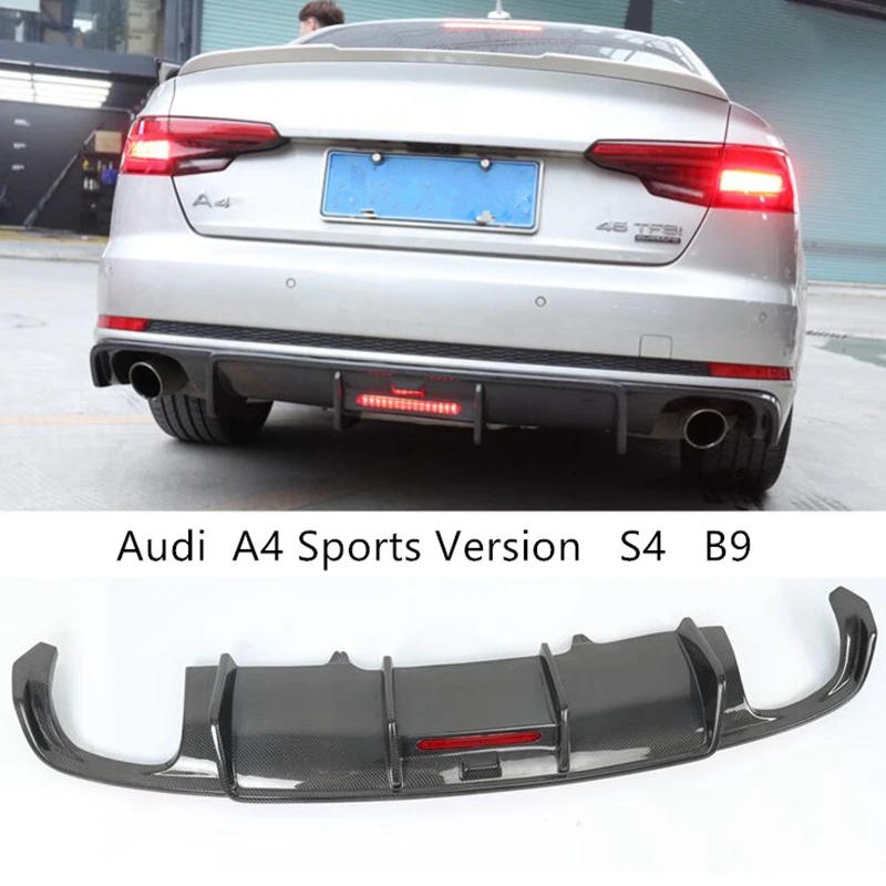 For-Audi-A4-S4-B9-Sports-Version-2017-2018-2019-2020-Carbon-Fiber-Rear ...