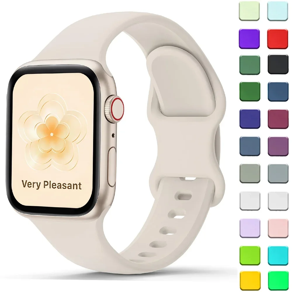 Watch band For Apple Watch Strap 44mm 40mm 45mm 41mm 42-38mm Silicone ...