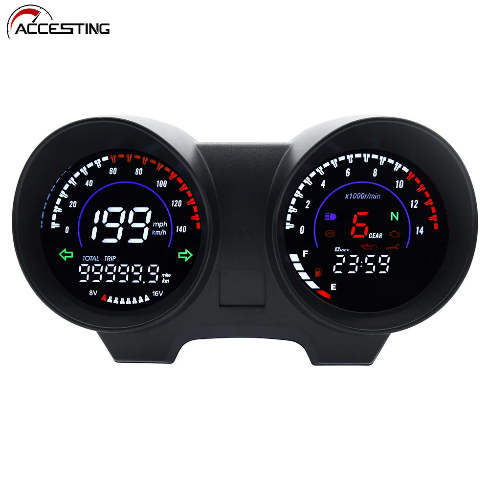 Upgrade-LED-Digital-Dashboard-Motorcycle-RPM-Meter-Speedometer-For ...