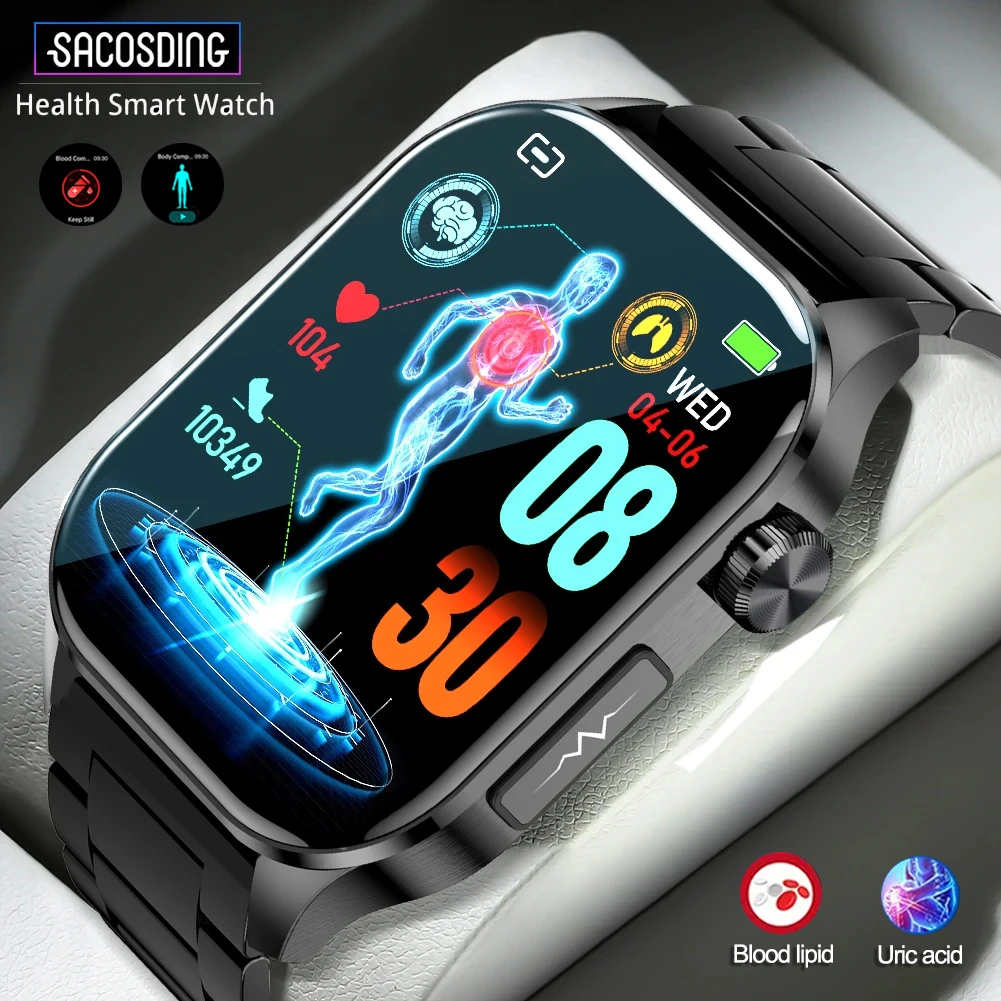 Reloj-inteligente-para-la-salud-Smartwatch-con-Bluetooth-llamadas-ECG ...