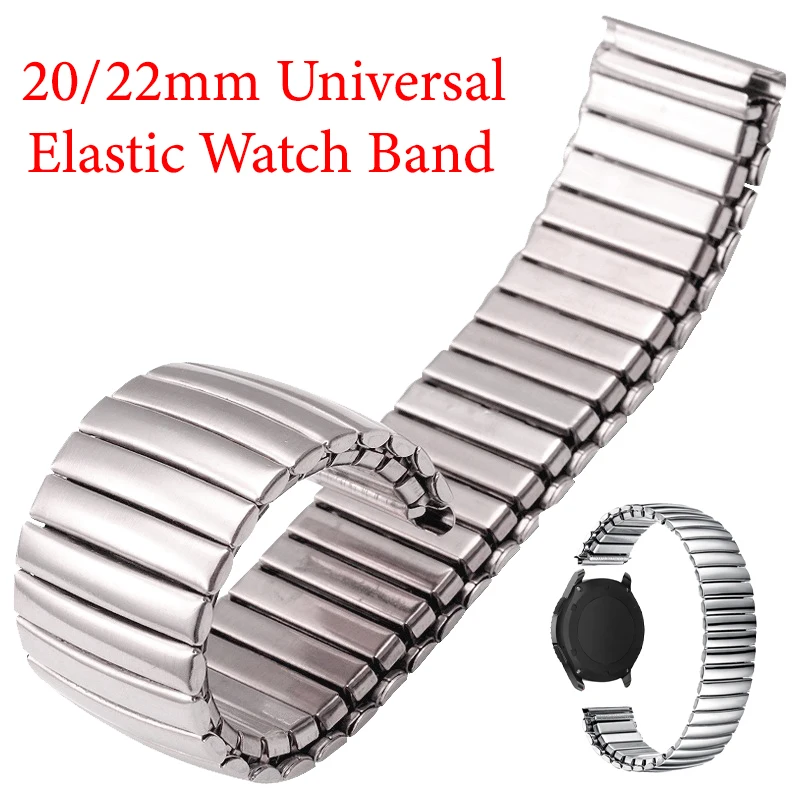 20mm-22mm-Stainless-Steel-Elastic-Strap-for-Huawei-GT-2-3-Pro-Polished ...