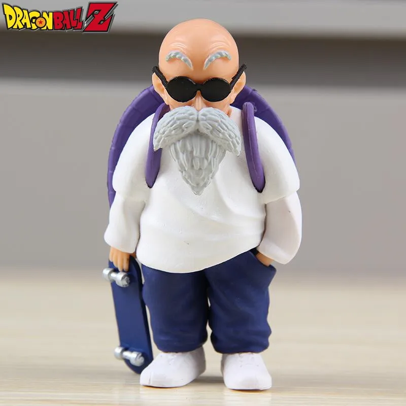 10cm-Anime-Figure-Dragon-Ball-Tidal-Current-Master-Roshi-Skateboard-Pvc ...