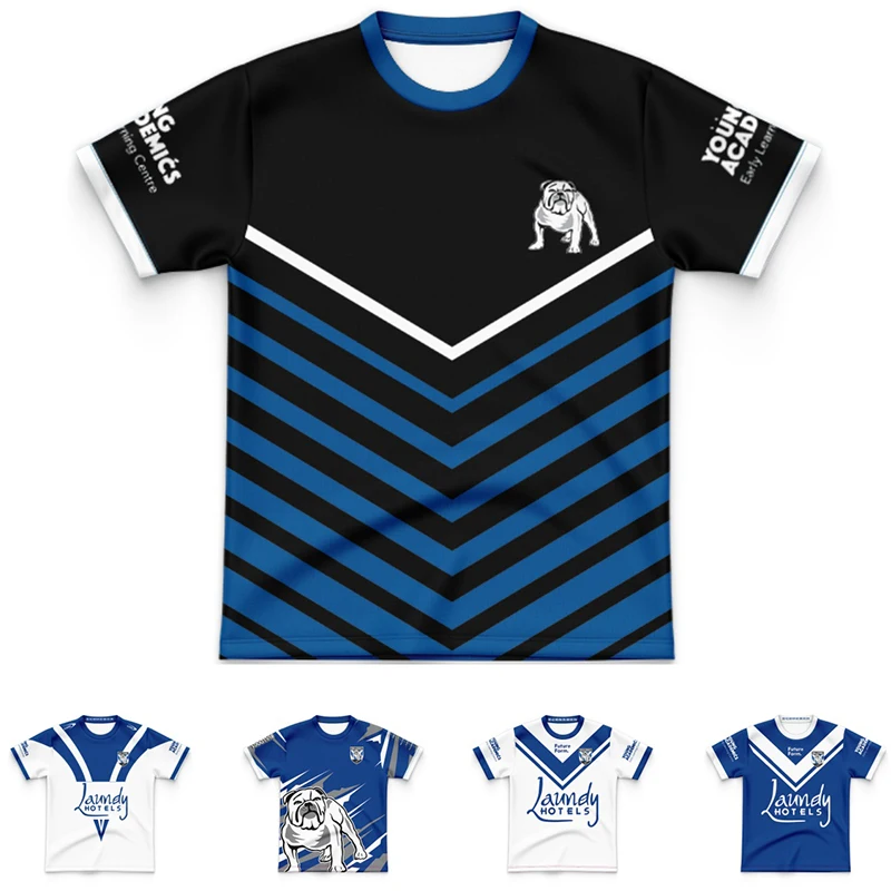 NRL-Bulldog-2024-Warm-Up-Children-s-Short-Sleeve-Home-and-Away-High ...