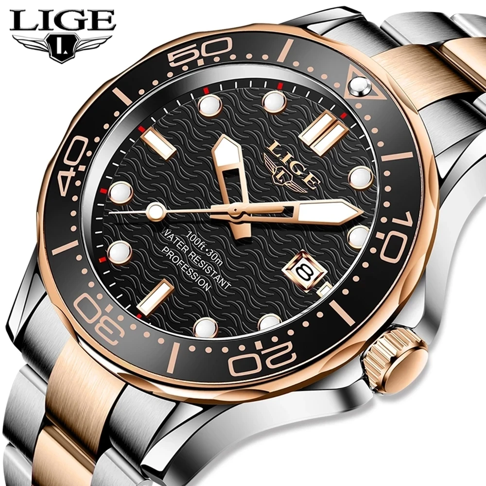 LIGE-Top-Brand-Luxury-Fashion-Diver-Watch-Men-3ATM-Waterproof-Date ...