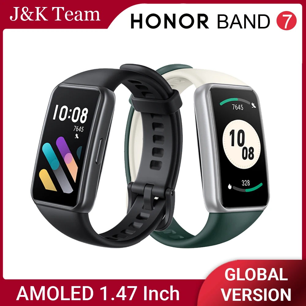 Smartwatch da HONOR Band 7 da versão global, relógio esperto automático ...