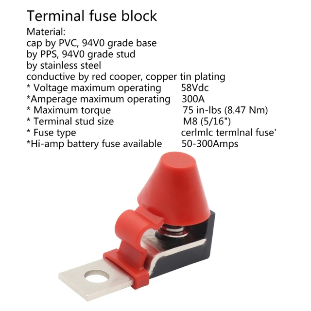60A 100A 150A 200A 250A 300A BATTERY FUSE MRBF Surface and Terminal ...