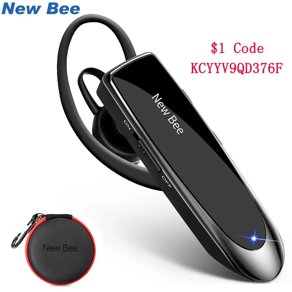 New-Bee-Wireless-Headset-V5-0-Handsfree-Earphones-24Hrs-Talking ...