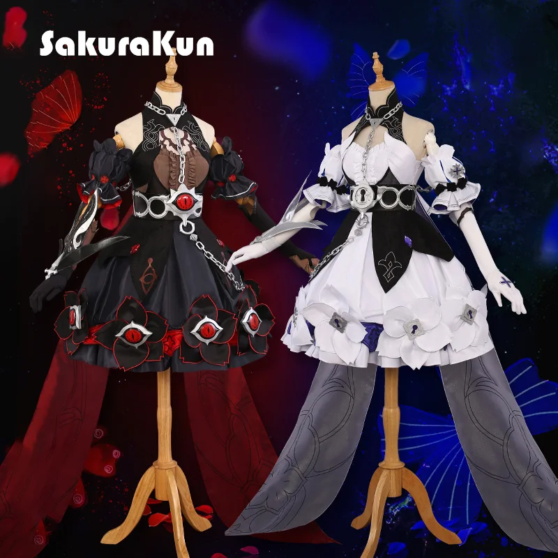 seele vollerei cosplay honkai impact Costume White/Black Dress Seele ...