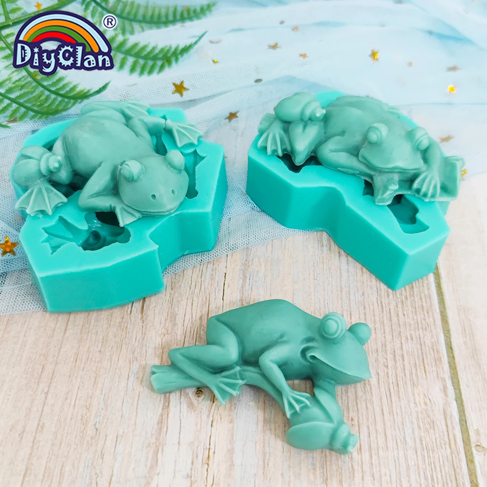3 Style Frog Fondant Cake Mold Silicone Baking Tools Pudding Dessert ...