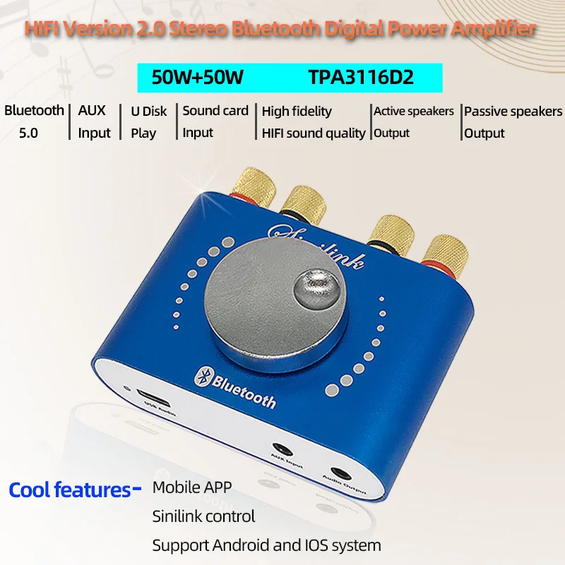Mini-Amplifier-Bluetooth-5-0-Digital-Audio-Power-Class-D-HiFi-Stereo ...