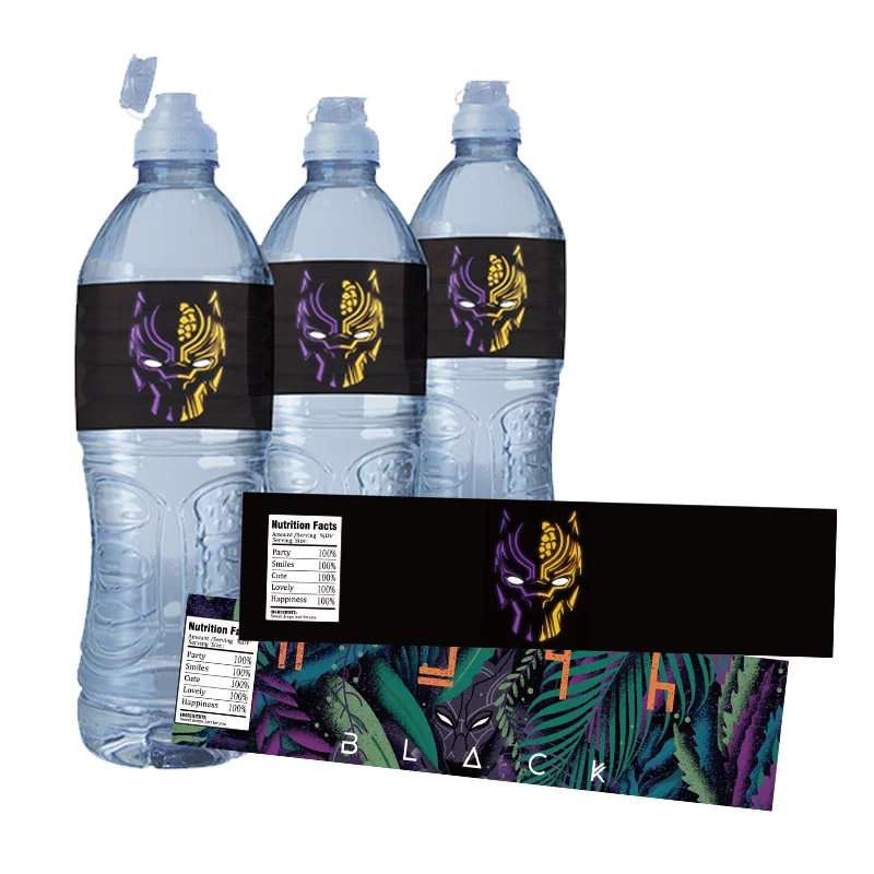 24pcs-Black-Panther-Label-Sticker-packing-Baby-Shower-Water-Bottle ...