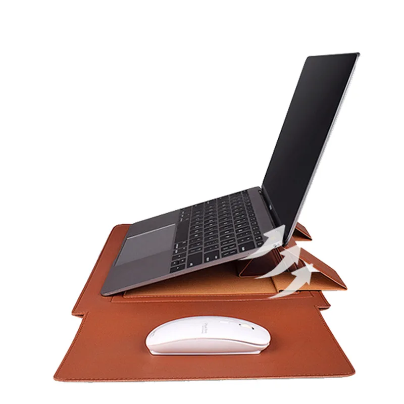 14/15-16 inch 4 in 1 Laptop Sleeve Case Leather Shockproof Protective ...