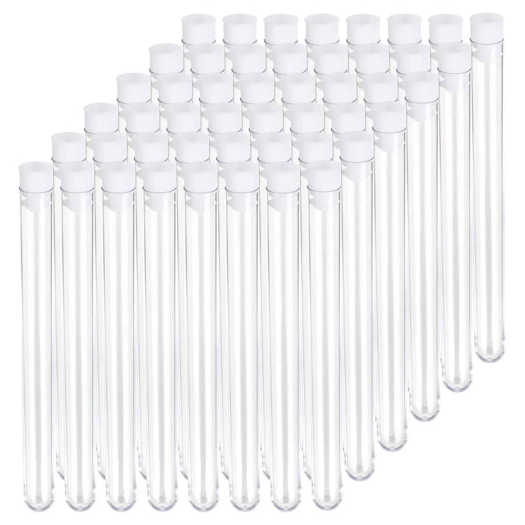 25ml-16x150mm-Plastic-Test-Tubes-with-Caps-Transparent-Tubes-for-Lab ...