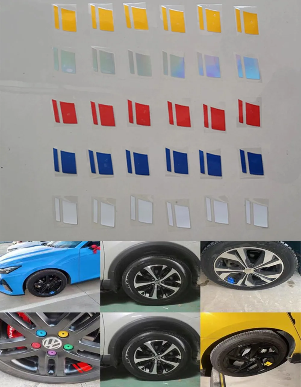 Pegatinas-decorativas-de-cubo-de-rueda-de-coche-pegatinas-reflectantes ...