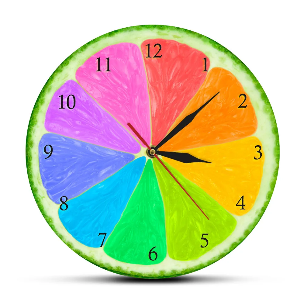 Nine Kinds Of Color Fruit Exclusive Wall Clock Nursery School Decor For ...