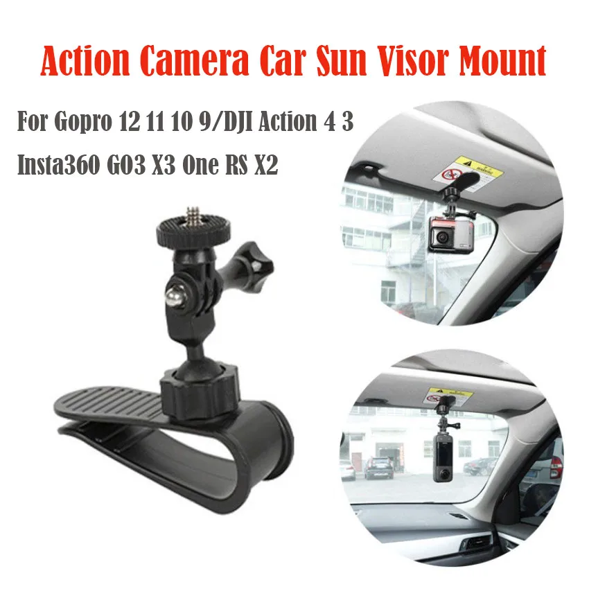 Action-Camera-Car-Sun-Visor-Mount-For-Gopro-12-9-DJI-Action-4-Insta360 ...