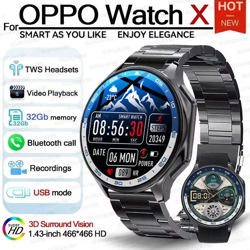 OPPO-Watch-X-reloj-inteligente-para-hombre-dispositivo-con-visi-n ...