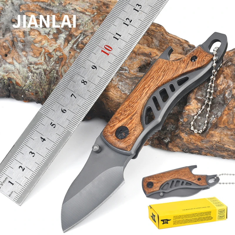 edc-mini-Knives-Folding-Tactical-Knife-Steel-Wood-Combat-Portable ...