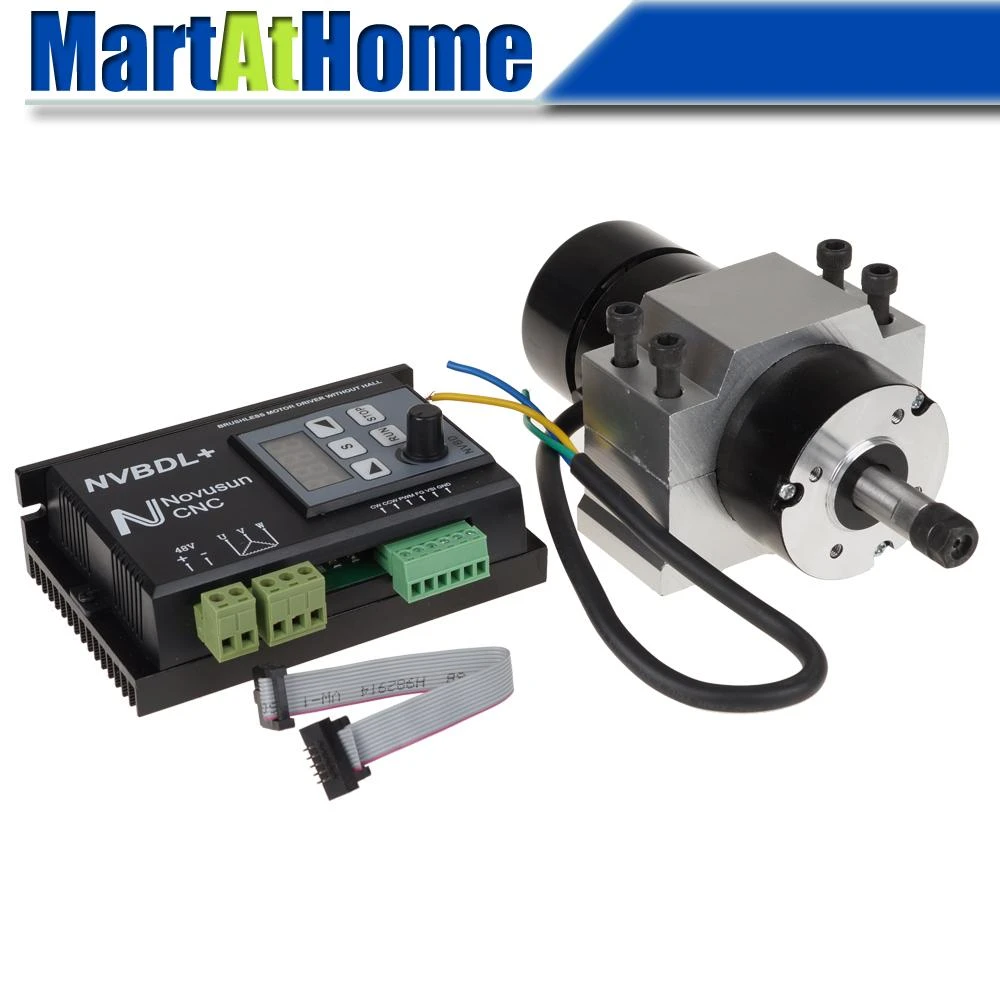 400W 24 60V DC CNC Brushless Spindle Motor Driver Kit no Hall with ...