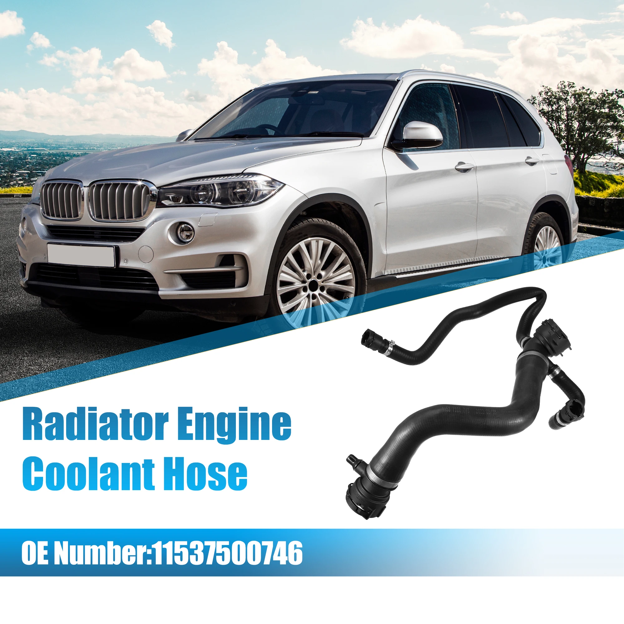 UXCELL-Upper-Radiator-Coolant-Hose-Pipe-for-BMW-X5-2002-2003-4-4i-4-6is ...