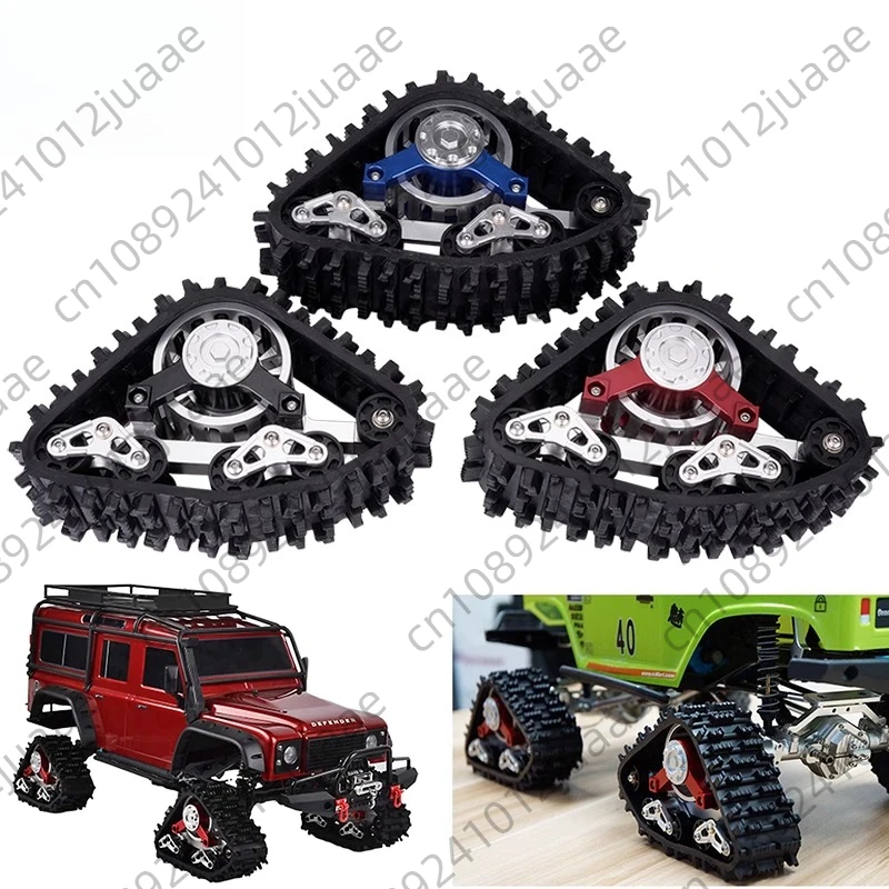 4PCS Aluminum All-Terrain Tracks Wheels Snow Tires Set for Traxxas TRX4 ...