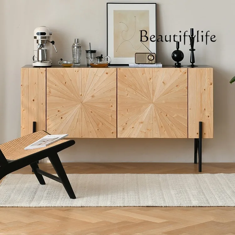 American-Style-Mid-Ancient-Style-Sideboard-Cabinet-Solid-Wood-Storage ...