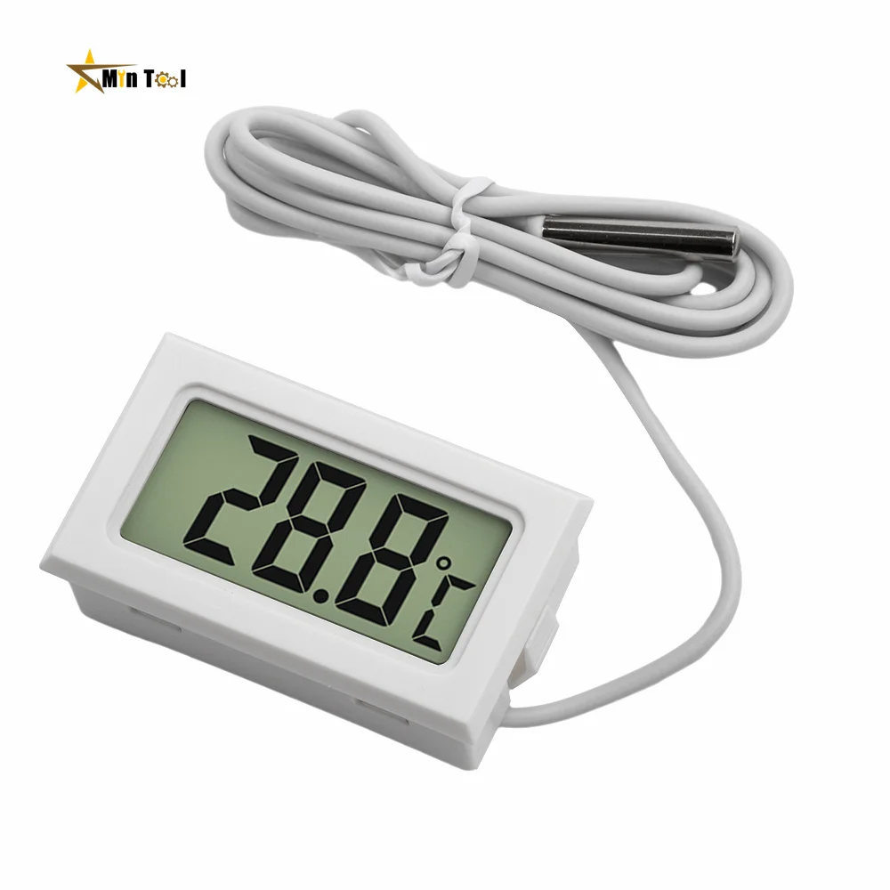 Mini LCD Digital Thermometer With Probe Indoor Outdoor Convenient ...