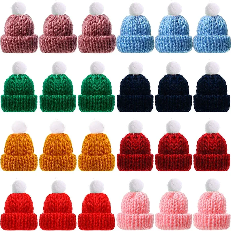 10-20pcs-Mini-Knitting-Hats-Christmas-Mini-Knitting-Doll-Hats-Mini-Wool ...