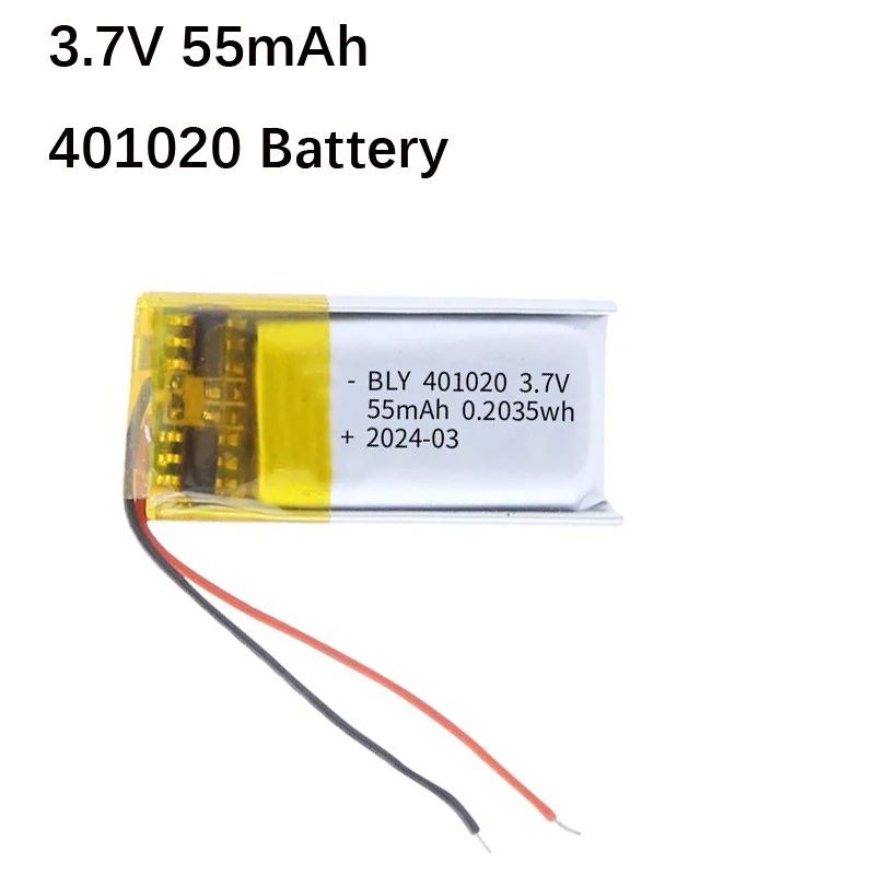 3-7V-55mAh-401020-Polymer-lithium-battery-rechargeable-for-Watch-Beauty ...