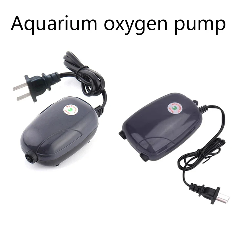Aquarium-Air-Pump-Fish-Tank-Mini-Silent-Compressor-Single-Double-Outlet ...