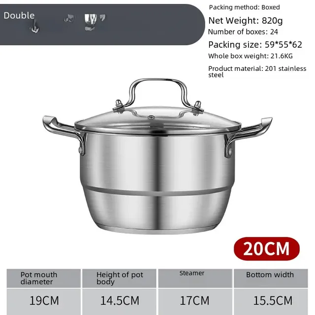Stainless Steel Soup Pot Steam Piece Home Multi-functional Steam Pot ...