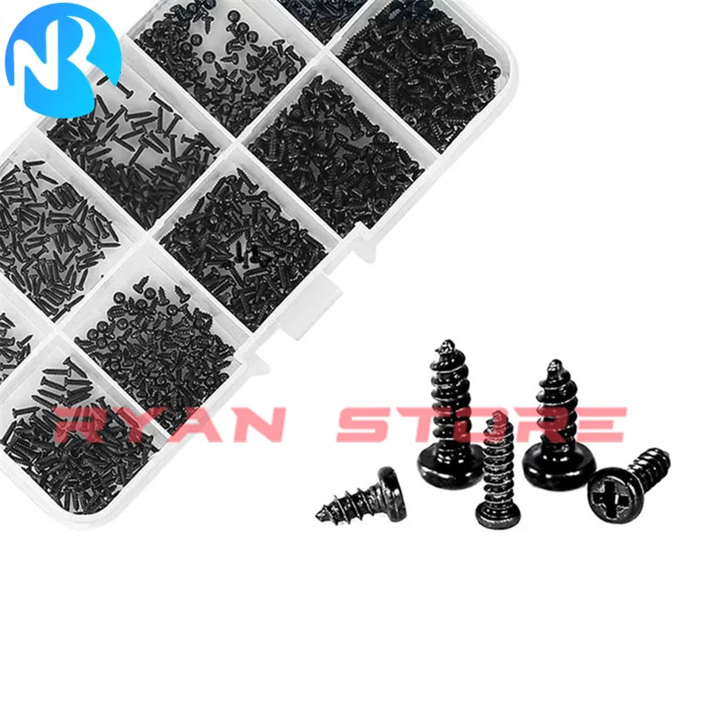 1000Pcs-Self-Tapping-Screws-PA-M1-M2-M1-4-Small-Phillips-Pan-Head ...