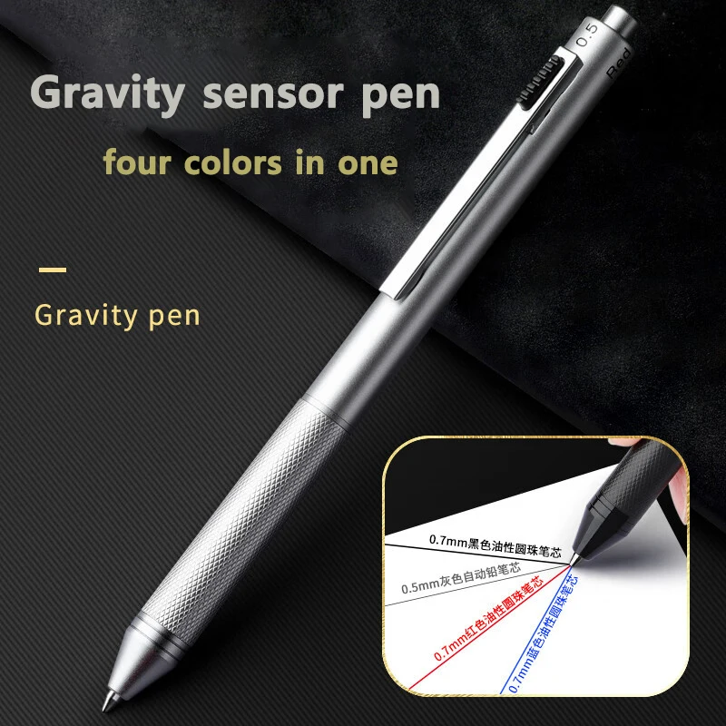 4-In-1-Multifunction-Luxury-Pen-0-7mm-3-Color-Ballpoint-0-5mm ...