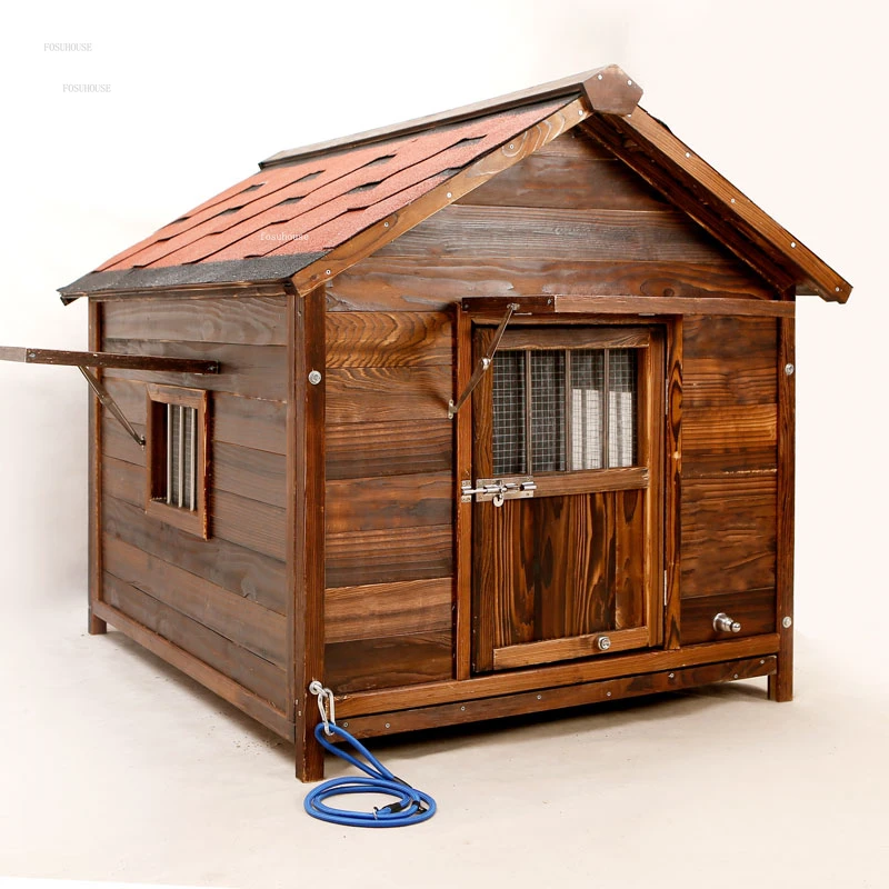 Indoor-Winter-Warm-Dog-House-Home-Solid-Wood-Dog-Houses-Outdoor ...