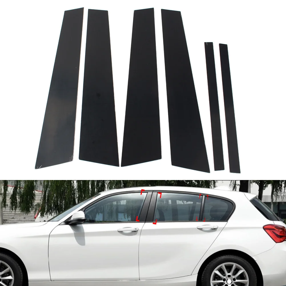 6-Pcs-Glossy-Black-Car-Door-Window-Pillar-Posts-Decoration-Cover-Trims ...