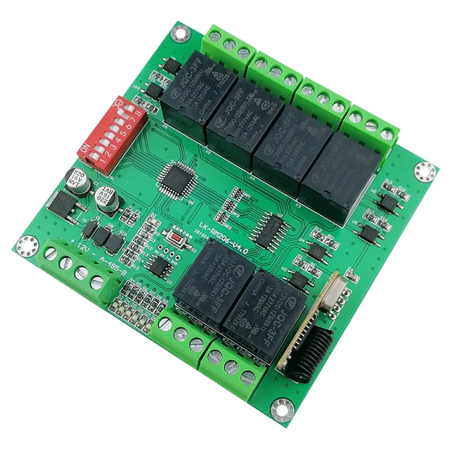 6ch Rs485 Relay Module Switch Decoder With Remote Control 57 Off