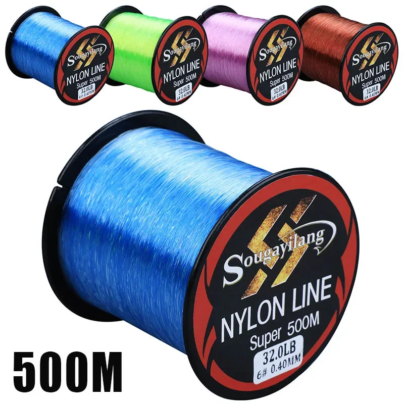 Sougayilang 500M Monofilament Line 11-36.3LB Super Strong Nylon Fishing ...