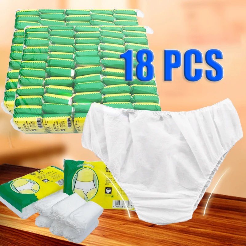 18Pcs-Set-Travel-Portable-Disposable-Non-Woven-Paper-Briefs-Panties ...