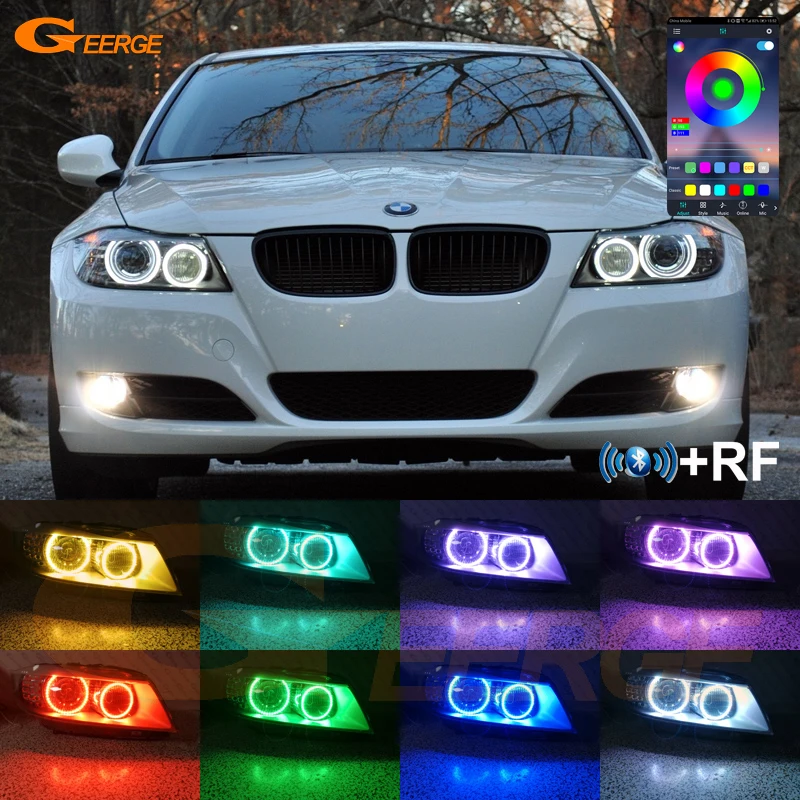 Angel-Eyes-LED-Halo-Rings-Kit-Multi-Color-RGB-Ultra-Brilhante-Controle ...