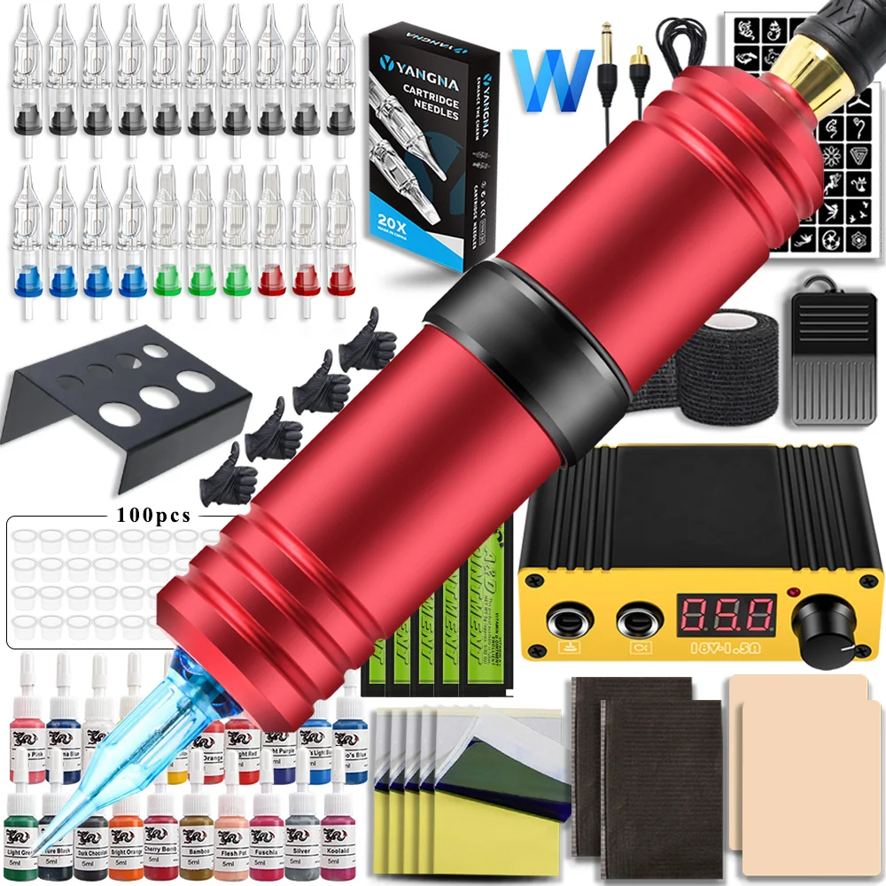 Tattoo-Machine-Kit-Complete-Beginner-Tattoo-Pen-Machine-Set-with-Tattoo ...
