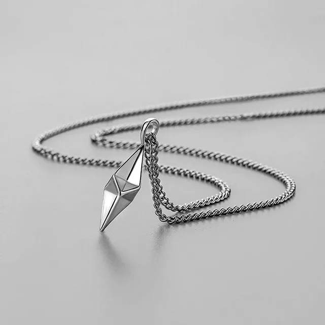 3D Thunder Lighting Pendant Necklace for Men Women Stainless Steel Neck ...