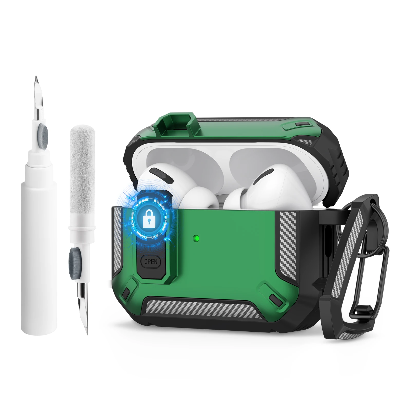 2in1 Security Lock Earphone Cover With Cleaner Kit for Apple AirPods ...