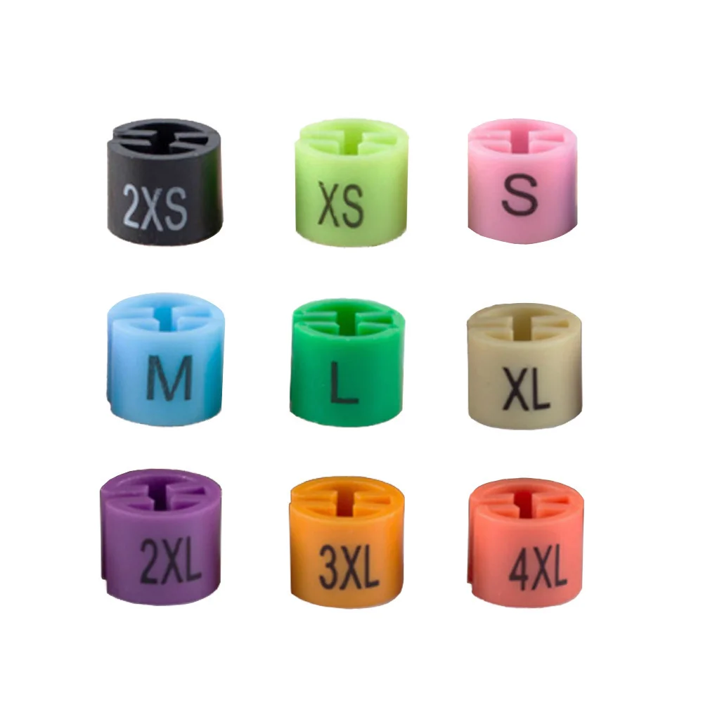2XS-6XL Common Sizes Plastic Hanger Size Markers Assortment Color ...