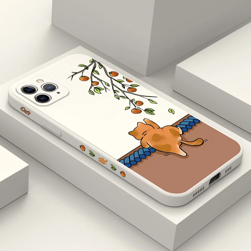 Little Orange Cat Phone Case For iPhone 17 Air 16 15 14 13 12 11 X XR ...