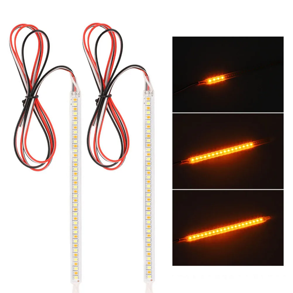 Car Indicator DRL Streamer LED wing Light Rearview Mirror With Turn ...