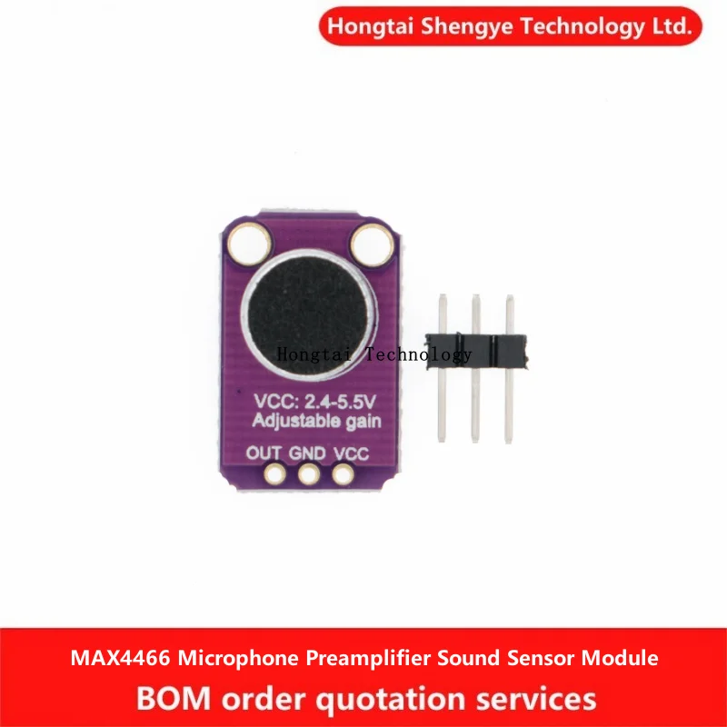 GY-MAX4466-Microphone-Amplifier-MAX4466-Adjustable-Sound-Transducer ...